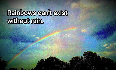 Inspirational Quote Rainbows Cant Exist Without Rain Photograph By Nature Wall Posters Fine