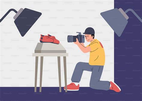 카메라가 있는 테이블에 앉아 있는 남자 벡터 Unsplash의 스튜디오 이미지