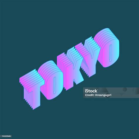 도쿄 텍스트 3d 등각 투영 효과 0명에 대한 스톡 사진 및 기타 이미지 0명 3차원 형태 그라데이션 Istock
