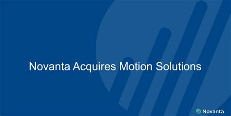Novanta Acquires Motion Solutions Motion Solutions