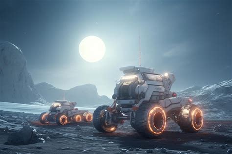 premium photo astronauts deploying a network of autonomous rover 00033 03