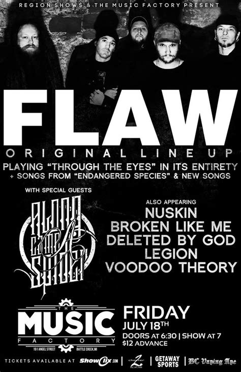Tickets For Flaw In Battle Creek From Showclix