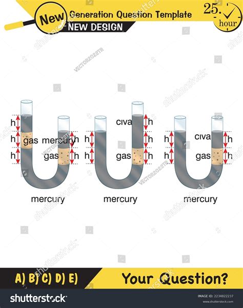 Physics Pressure Lifting Force Archimedes Principle Stock Vector