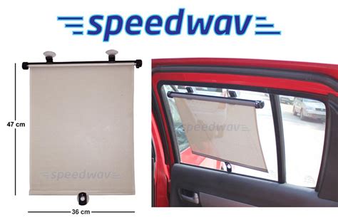 Beige Speedwav Car Roller Sunshades For Uv Protection With One Touch
