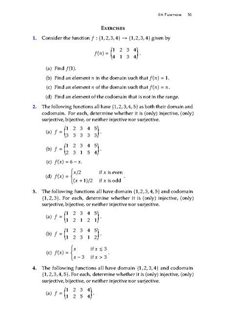 Discrete Mathematics Functions Exercises Consider The Function F
