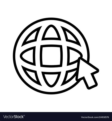 Sphere Planet Browser Icon Royalty Free Vector Image