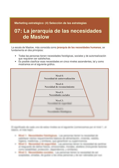 Solution 407 Herramienta La Jerarquia De Las Necesidades De Maslow