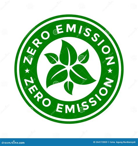 Zero Emission Vector Badge Template Stock Vector Illustration Of