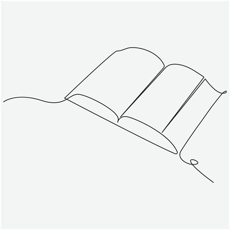 Continuous Line Hand Drawing Vector Illustration Book Art 37274932