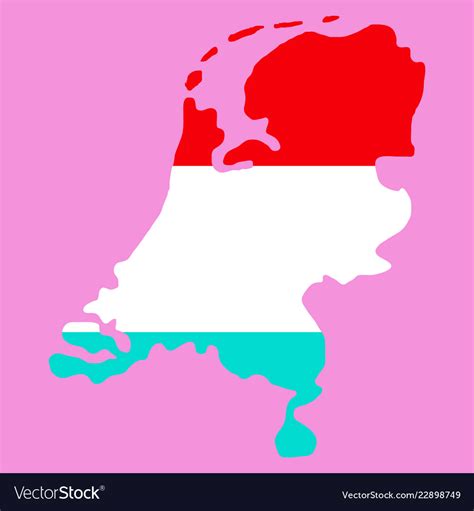 Netherlands Flag Map