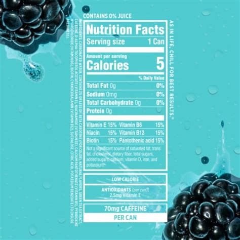 Sparkling Ice® Caffeinated Blue Raspberry Flavored Sparkling Water Can