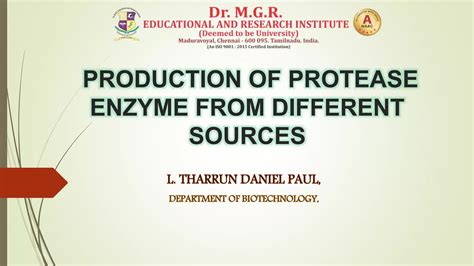 Production Of Protease Enzyme From Different Sources Pptx