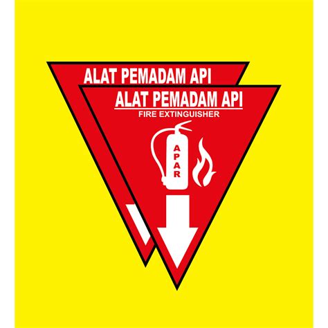 Jual SIGN STIKER SAFETY RAMBU K3 APAR Label Sticker Segitiga Uk 30 X