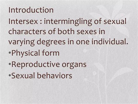 Intersex And Microscopic Identification Of Sex Pptx