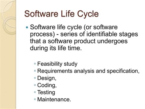 Software Life Cycle Ppt