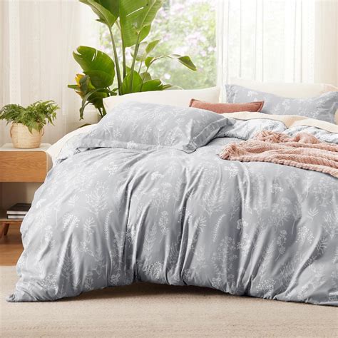 Bedsure Duvet Cover Queen Size Reversible Floral Duvet