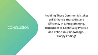 Top 10 Mistakes In Learning C Programming PPT