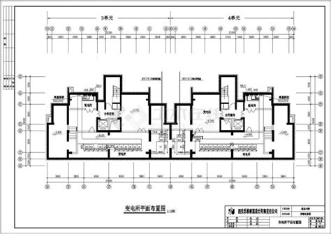 某小区变配电室一次图及平面图设计图 住宅小区 土木在线