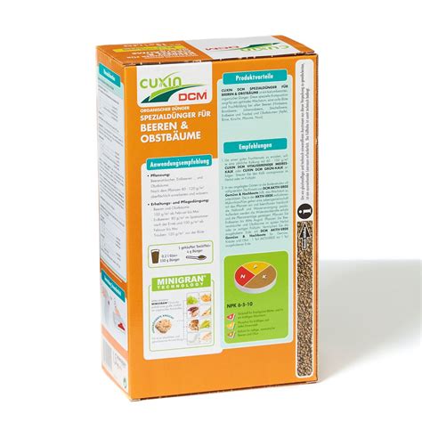 Spezialdünger für Beeren Obstbäume CUXIN DCM Spezialdünger für