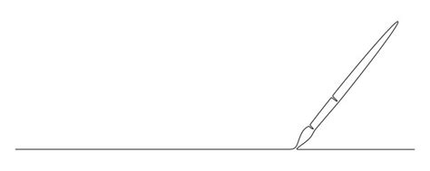 Premium Vector One Continuous Line Drawing Of Painting Brush Paintbrush Symbol For Creative