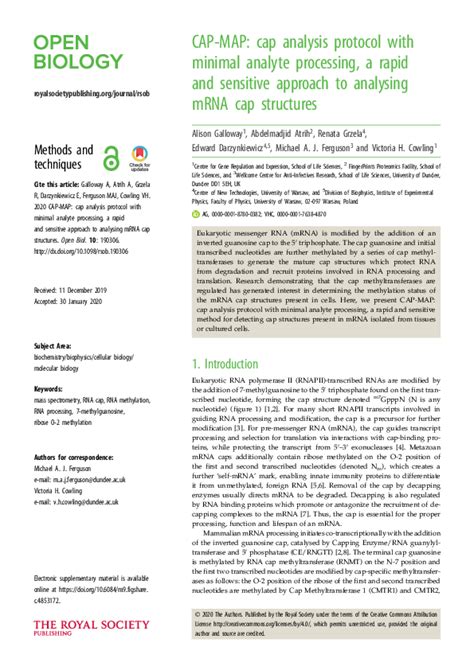 pdf cap map cap analysis protocol with minimal analyte processing a rapid and sensitive