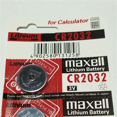 แบตเตอรี่ ใส่เรดดอท กล้องสโคป Cr2032 3v Maxell Lithium Battery ราคา 1