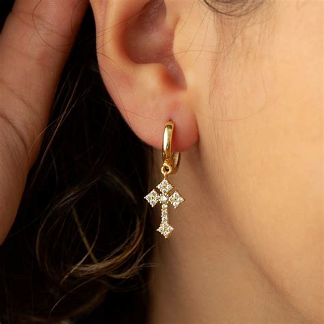 Cross Earrings Etsy