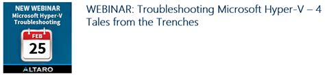 Webinar Troubleshooting Microsoft Hyper V Markswinkels Nl