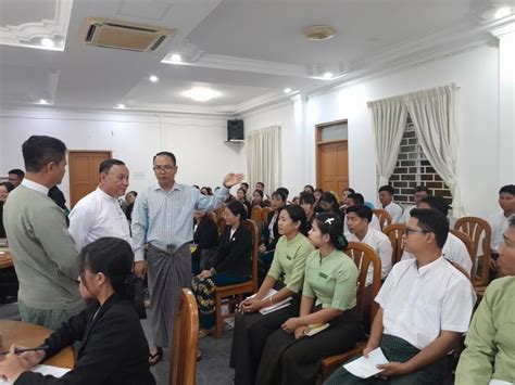 ပဲခူးမြို့၊ တိုင်းဒေသကြီးလွှတ်တော်ရုံးတွင် ဖွင့်လှစ်လျက်ရှိသော မြန်မာအီလက်ထရောနစ်မဲပေးစက် Mevm