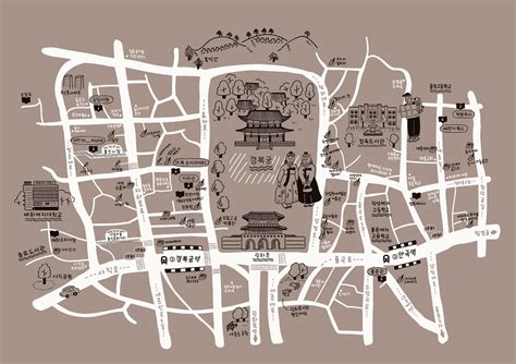 Imjina Paper — 책방산책 서울 지도 일러스트레이션 서울도서관에서 만든 책방산책” 책에 들어가는