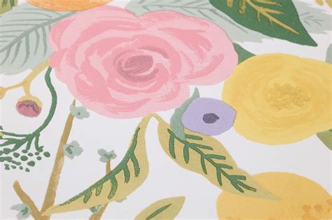 Papel Pintado Autoadhesivo Garden Party Amarillo Papeles De Los 70
