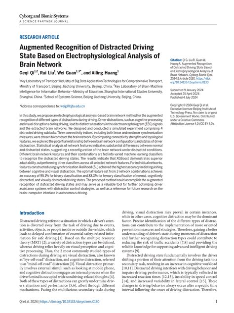 Pdf Augmented Recognition Of Distracted Driving State Based On