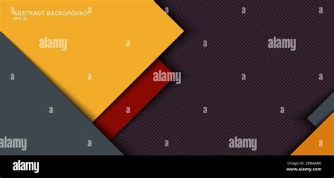 Banner Web Template Design Yellow Gray Square Overlapping Layer With