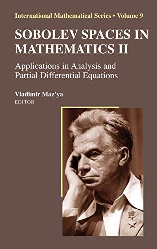 9780387856490 Sobolev Spaces In Mathematics Ii Applications In