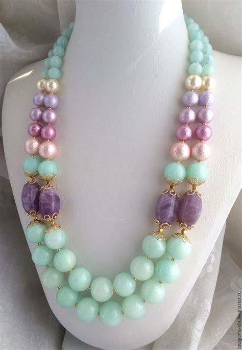 Колье из натуральных камней ЦВЕТА ВЕСНЫ купить или заказать в интернет магазине на Ярмарке