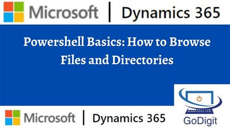 Powershell Basics How To Browse Files And Directories Youtube