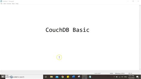 Creating A New Database And Document In Couchdb Youtube