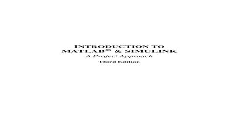 pdf 24852522 introduction to matlab and simulink a project approach