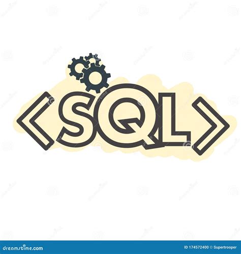 Text Sql Structured Query Language Sigh Stroke Symbol Stock Illustration Illustration Of Code