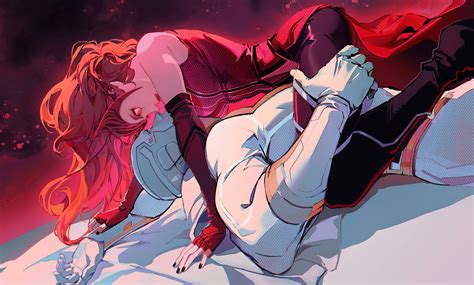 Scarlet Witch Wanda Maximoff Vision And White Vision Marvel And More Drawn By Al Ahr