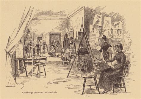 Drawing Class At Gothenburg Museum Sweden