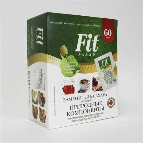 Заменитель сахара на основе эритритола № 7, 60 саше→ Fit Parad ᐈ Купить ...