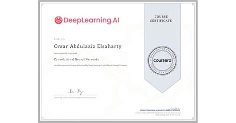 Omar Elsaharty On Linkedin Completion Certificate For Convolutional