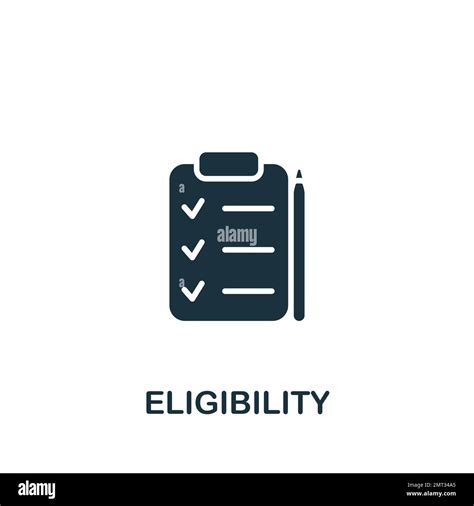 Eligibility Icon Monochrome Simple Sign From Common Tax Collection Eligibility Icon For Logo