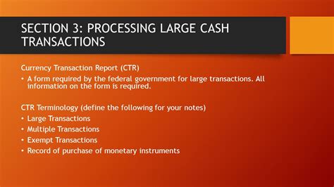 Currency Transaction Report Exemptions