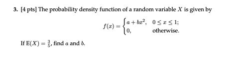 Solved The Probability Density Function Of A Random Variable Chegg