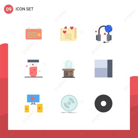 Home Pictogram Vector Hd Png Images Mobile Interface Flat Color Set Of
