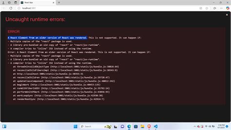 I Am Having This Problem A React Element From An Older Version Of