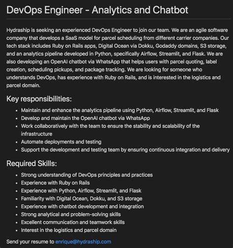 Jeronimo Aranda Barois On Linkedin Devops Engineer Python Ruby Analytics Chatbot