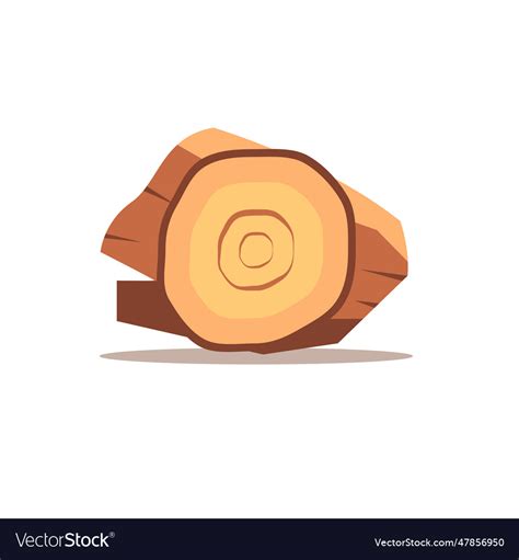 Wood Tree Trunk Rings Icon Royalty Free Vector Image